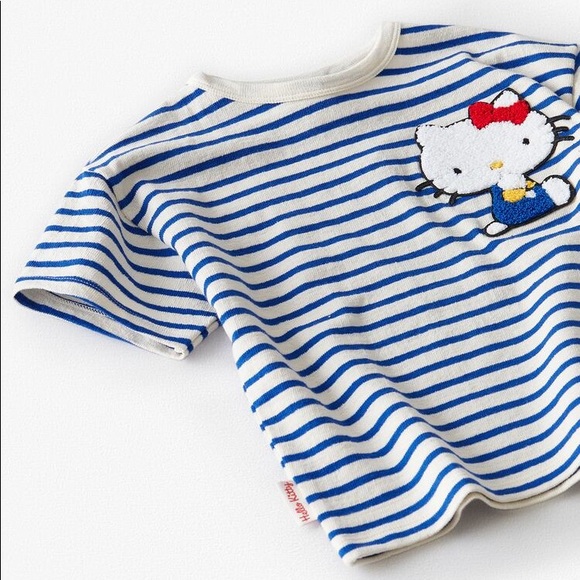 Zara | Shirts & Tops | Zara Girls Ruffled Hello Kitty Tshirt | Poshmark